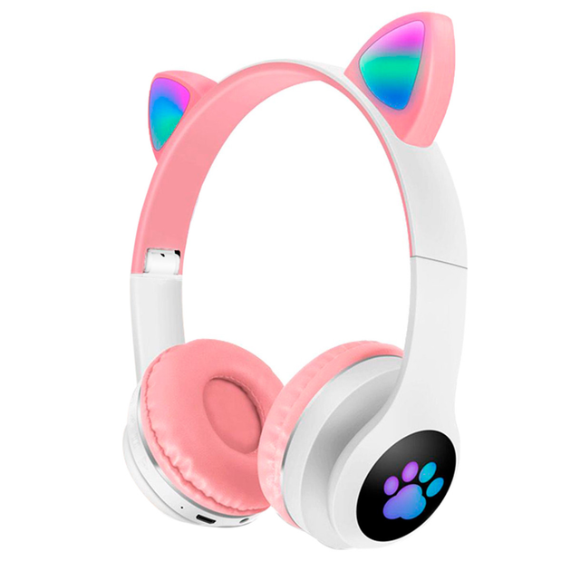 Наушники для девочки с ушками Jaobao Cat ear headphones VZV-23M блютуз ...