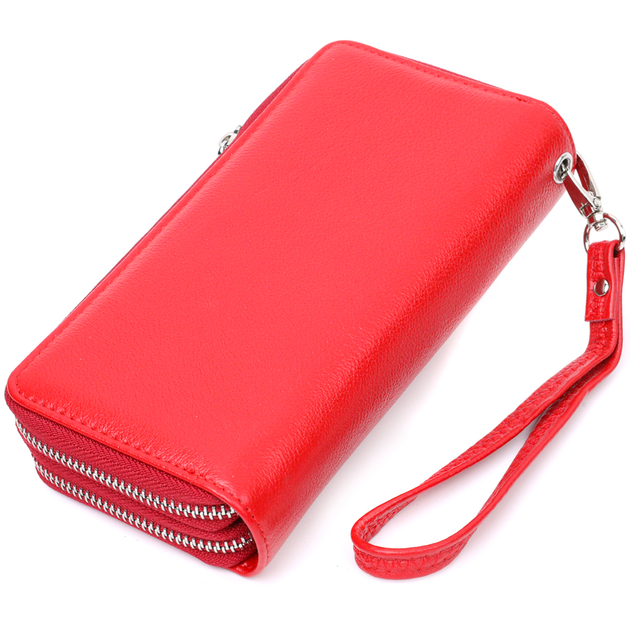 Кожаный женский кошелек ST Leather 18,5х9,5х4 см (acs0026957) Красный ...