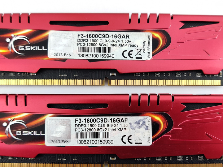 Комплект оперативной памяти G.Skill Ares DDR3 16Gb (2*8Gb) 1600MHz PC3 ...