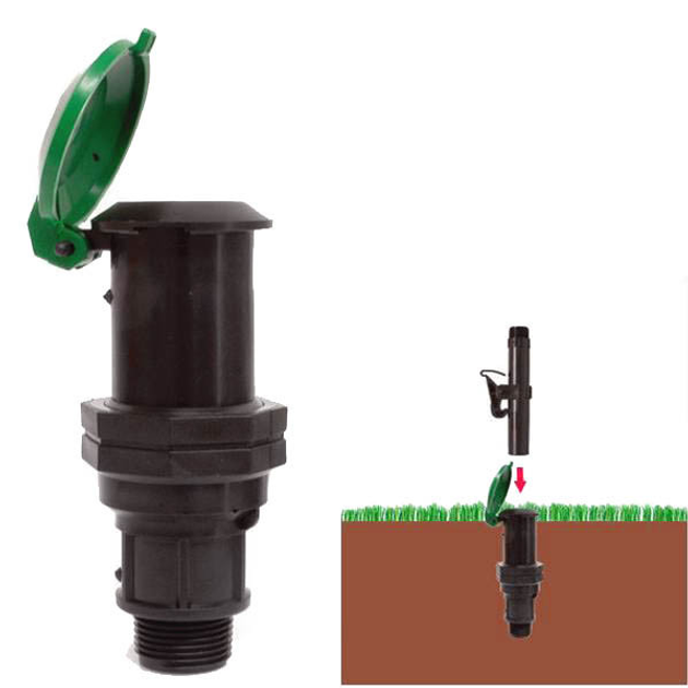 Ключ для водорозетки Irritec з краном і адаптером для шлангу 3/4" до 10 ...
