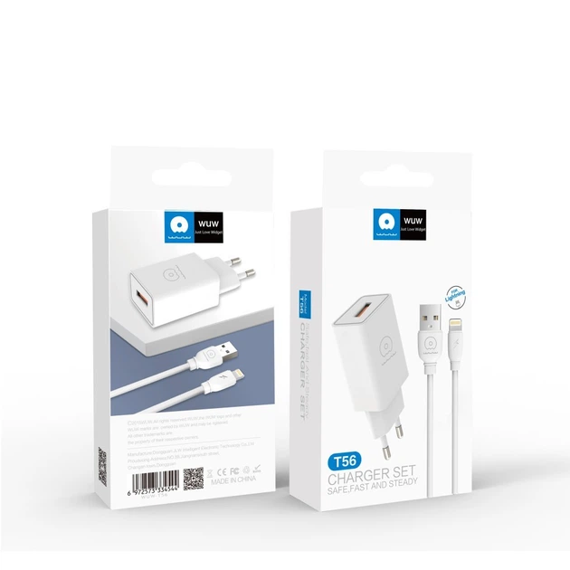 Зарядный комплект WUW T56 для Apple DC 5V-2.1A (MAX) USB Power Adapter ...