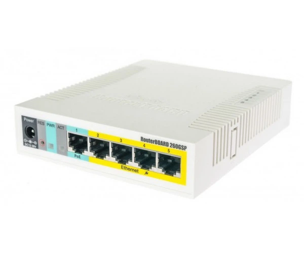 Комутатор Mikrotik RB260GSP, RouterBOARD 260GSP 5-port Gigabit smart ...