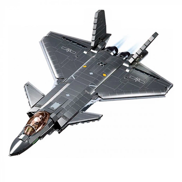 Конструктор Sluban Model Bricks Военный самолет Истребитель J-20, 1:44 ...