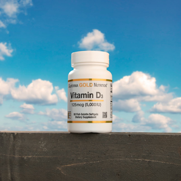 Витамины California Gold Nutrition Vitamin D3 125 mcg 5000 IU 90 капсул ...