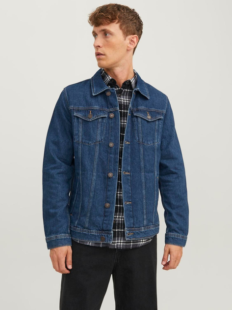 Джинсовая куртка мужская Jack & Jones XAZ437395SWWB L Синяя ...