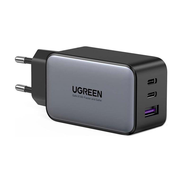 Зарядное устройство Ugreen 3xUSB 65W GaN (2хUSB-C+USB-A) CD244 Grey ...