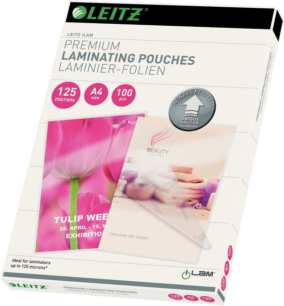 Пленка для ламинации Leitz А4 (216 x 303 мм) 125 мкм 100 шт (74810000 ...