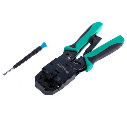 Обжимной инструмент Pro'sKit CP-200R, кримпер для опрессовки коннекторов – фото, отзывы ...