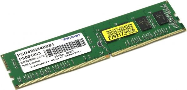 Модуль памяти Patriot 8Gb ddr4, 2400 MHz (psd48g240081) – фото, отзывы ...