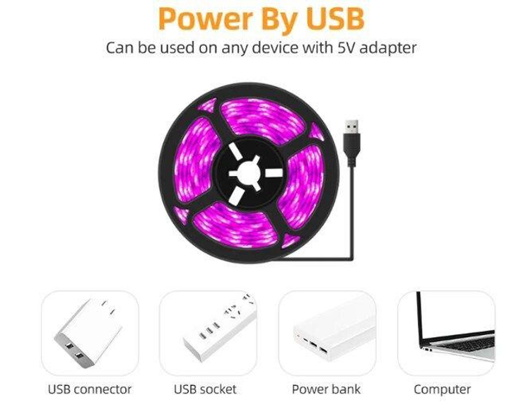 Фитолента для саженцев SMD2836 5V USB 3 м – фото, отзывы ...