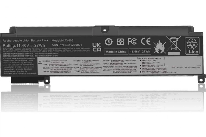 Батарея 01AV406 для ноутбука Lenovo ThinkPad T460S T470S (11.46V 27 Wh ...