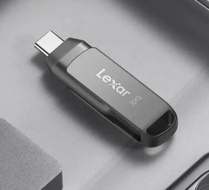 USB 3.0 + USB Type-C 2 в1 OTG Флешка Lexar D400 32Gb Grey – фото ...