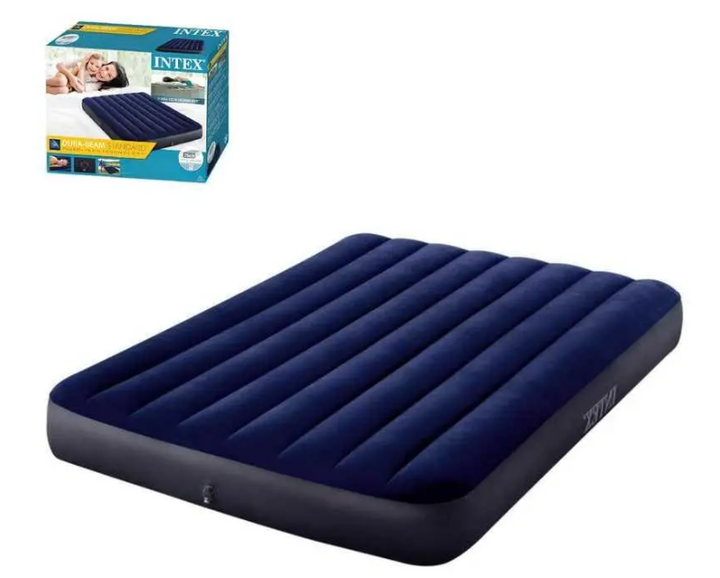 Матрац надувной полуторный Intex 64758 для сна и плавания велюровый ...