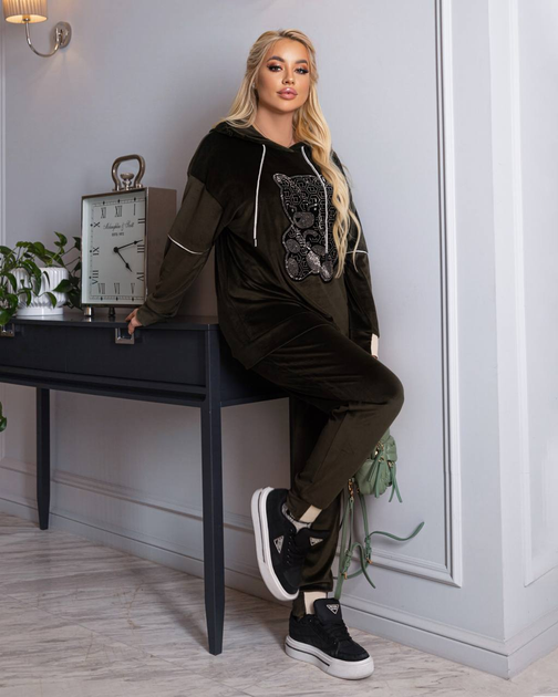 Fashions • Женский спортивный костюм Лиди Fashions 54-56 хаки (#461-ел ...