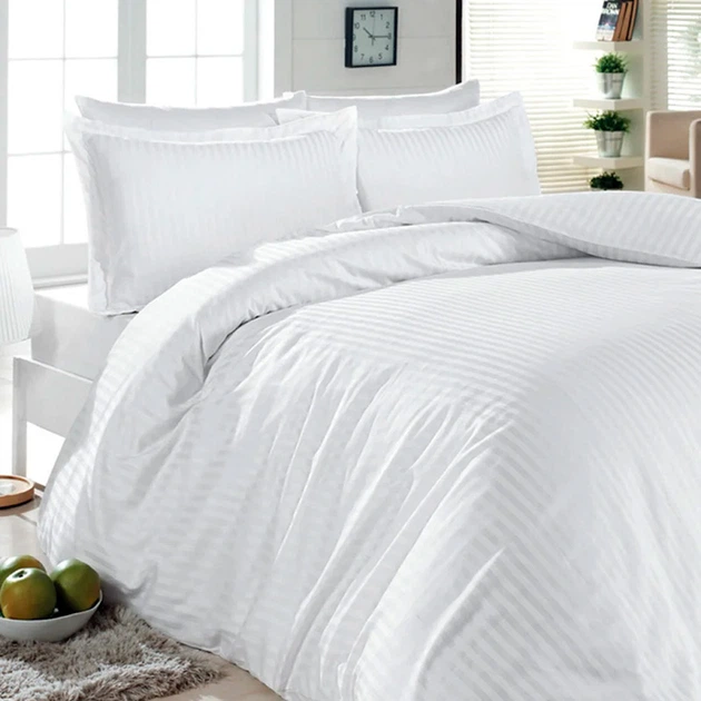 Простынь SoundSleep Отель сатин страйп 200х220 см Белая (92891050 ...