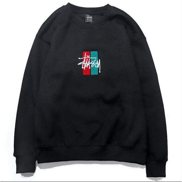 Свитшот Stussy vintage logo на флисе, цвет чёрный, Размер M от продавца ...