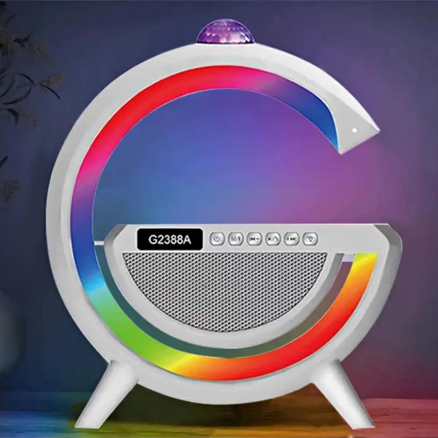 Ночник с беспроводной зарядкой и Bluetooth колонкой G2388A, с USB ...