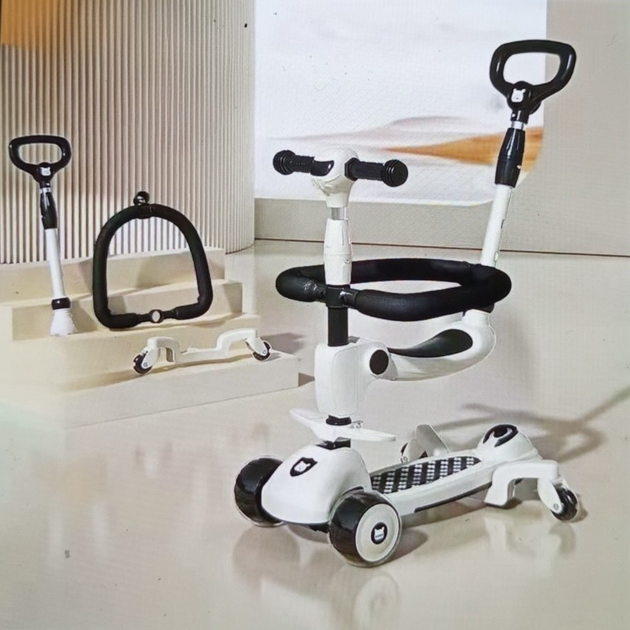 Самокат 5 в 1 Maraton Jetta музыкальный самокат с защитным бортиком ...