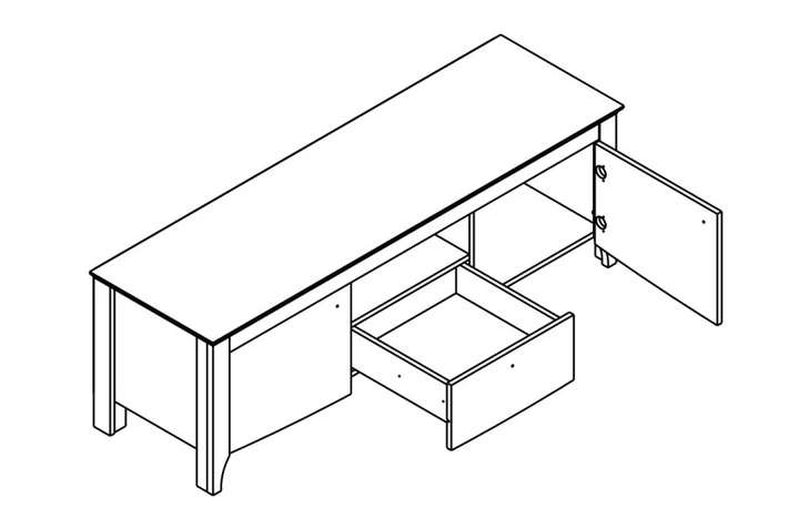 Сучасна довга тумба прованс ВМК УКРАЇНА Карина 2d1s під телевізор у спальню вітальню дитячий зал