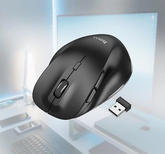 Беспроводная компьютерная мышь hoco GM24 с 6 клавишами business wireless mouse ПК Ноутбук – фото ...