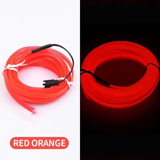 Гибкая неоновая лента для подсветки салона автомобиля USB питание 5В ...