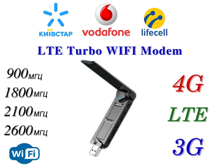 USB модем/роутер WI-FI 3G/4G LTE modem 3 в 1 +Безлимитный стартовый ...