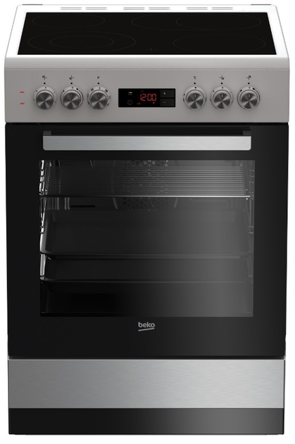 Плита электрическая Beko FSM67320GXS - стеклокерам/60х60 см/дисплей ...