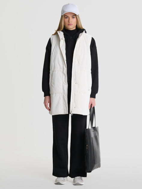 Теплый жилет удлиненный женский Big Star DAISY M Белый (5900714701192 ...