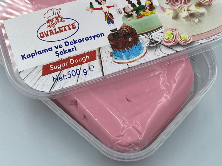 Мастика кондитерская OVALETTE "Сахарная вуаль" розовая 0,5 кг от ...