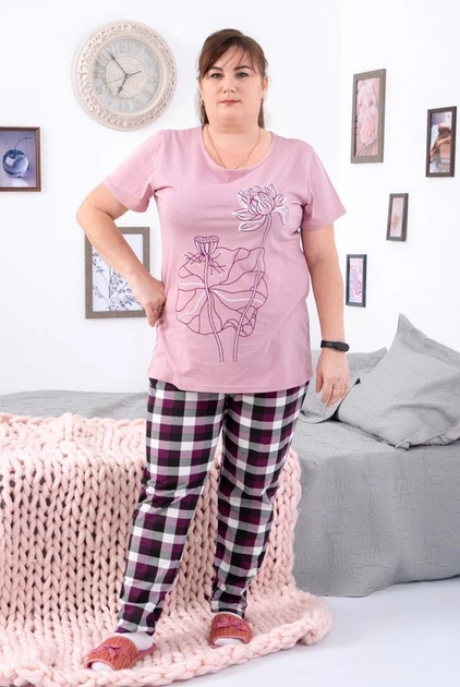Комплект жіночий (футболка+брюки) Носи своє 56 Рожевий (p-4740-151768) – Брендовая одежда | ROZETKA