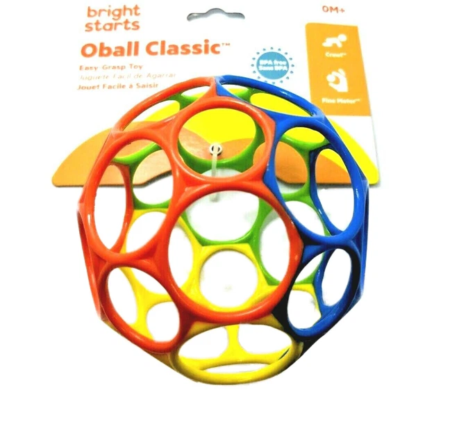 Мячик-прорезыватель Oball Classic Разноцветный 10 см (0074451103405 ...