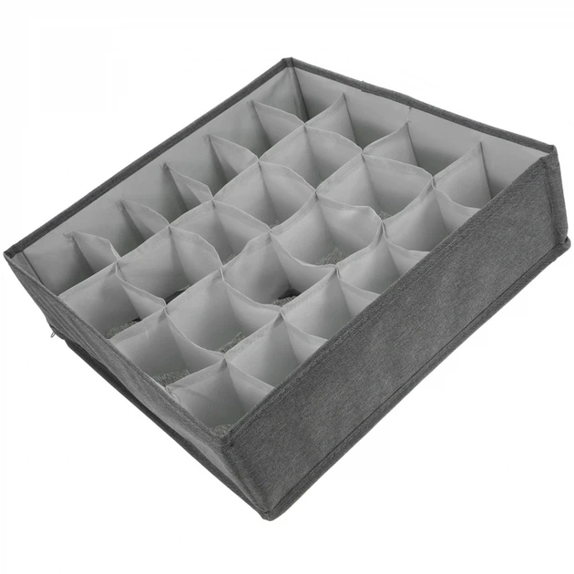 Органайзер для білизни та одягу в тумбочку або шафу на 24 осередки Сірий від продавця