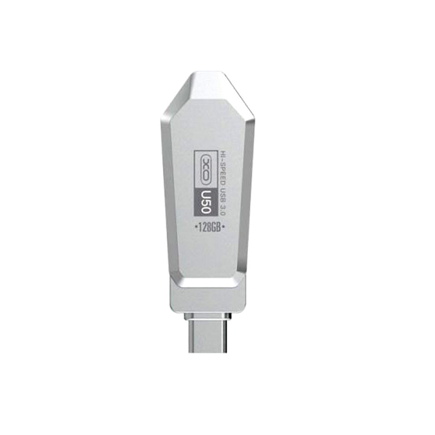 Флешка двойная металлическая XO U50 128 GB USB 3.0 + Type C – фото ...
