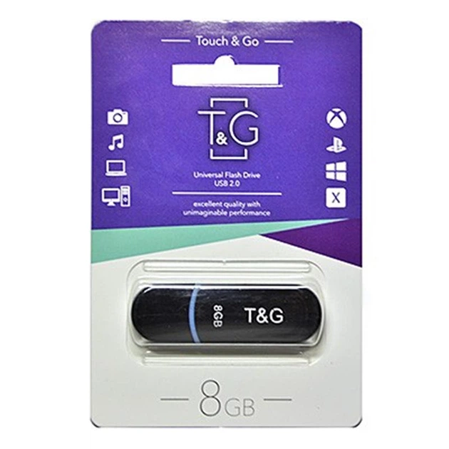 Флеш-накопичувач USB 8GB T&G 012 Classic Series Black (TG012-8GBBK) – фото, отзывы ...