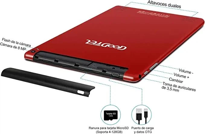 Планшет GOODTEL G2 10.1 IPS Android 11 QuadCore 4/64Gb 8000mAh Wi-Fi + Чохол Червоний – фото ...