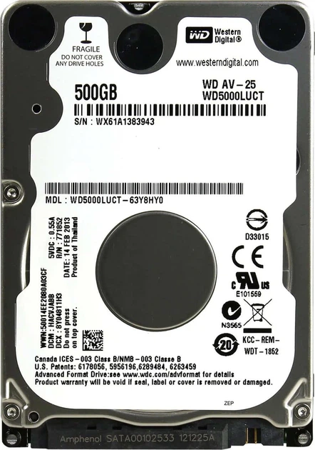 Жорсткий диск Western Digital HDD 2.5 500GB WD (# WD5000LUCT #) – фото, отзывы, характеристики в ...