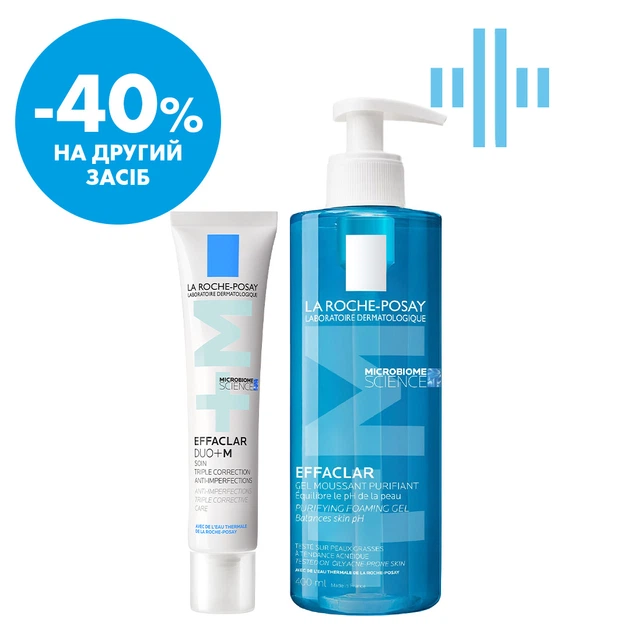 Набір La Roche-Posay Гель-крем потрійної дії Effaclar Duo + M для ...