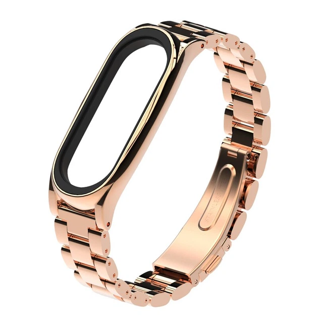 Ремешок MiJobs Plus металлический для Xiaomi Mi Smart Band 8 Rose Gold ...