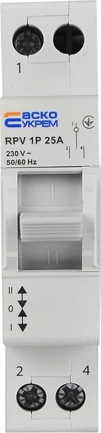 Перемикач навантаження АСКО-УКРЕМ (I-0-II) RPV 1P 25A (A0010220001 ...