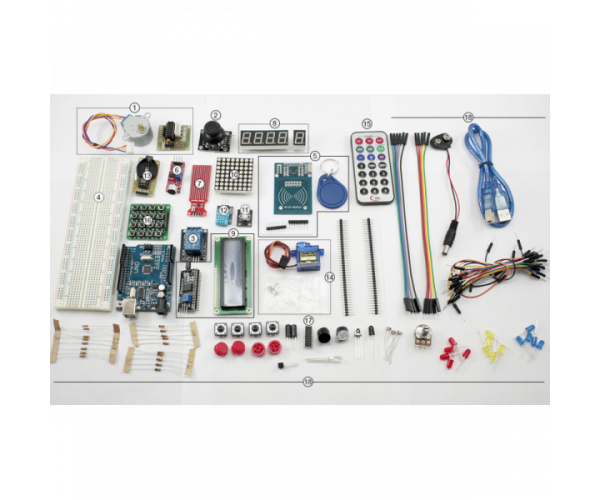 Навчальний набір програмування на базі Arduino Uno R3 Starter Kit в кейсі фото отзывы