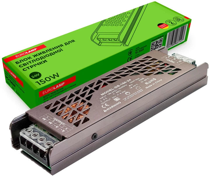 Блок живлення для світлодіодної стрічки EUROLAMP 150W 24V 6.25A – фото ...
