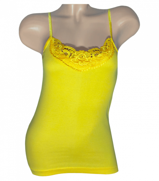 Майка женская на тонких бретельках - Tengulu - 110 - XXL - Желтый (1040 ...