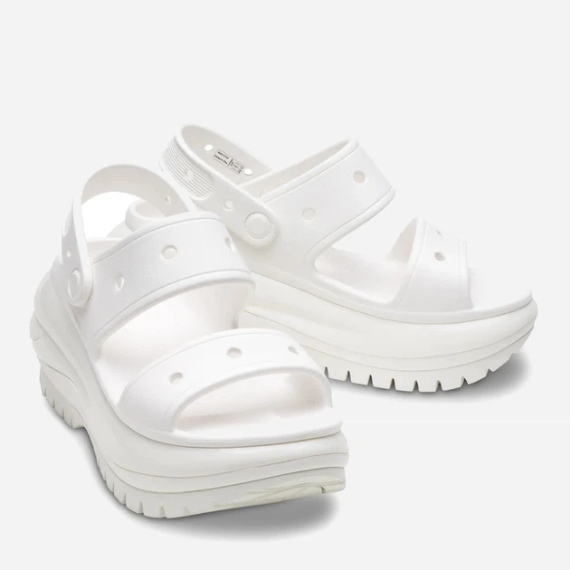 Жіночі сандалії Crocs Mega Crush 207989-100 41-42 (M8/W10) 26 см Білі ...