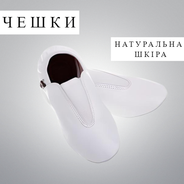 Чешки кожаные для гимнастики, танцев и физкультуры, белые, размер 38 ...