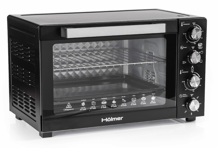 Электрическая печь 48 л с грилем конвекцией Hölmer HEO-248CB 1700Вт 4 ...