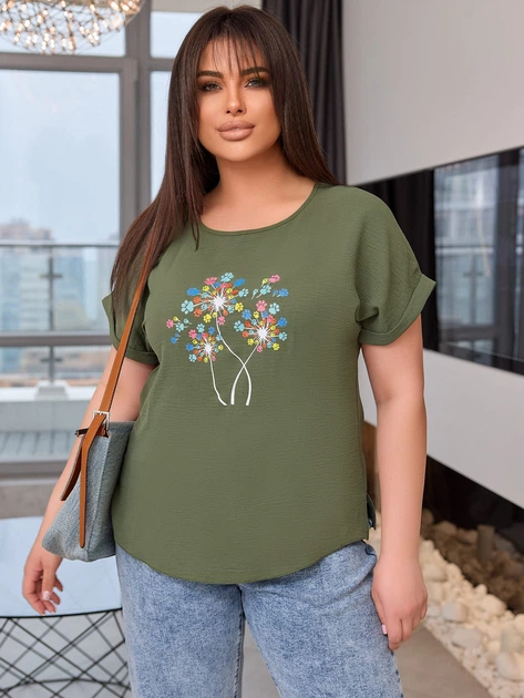 Футболка женская DEMMA 1178 58-60 Хаки (Dem2000000042541) – Брендовая ...