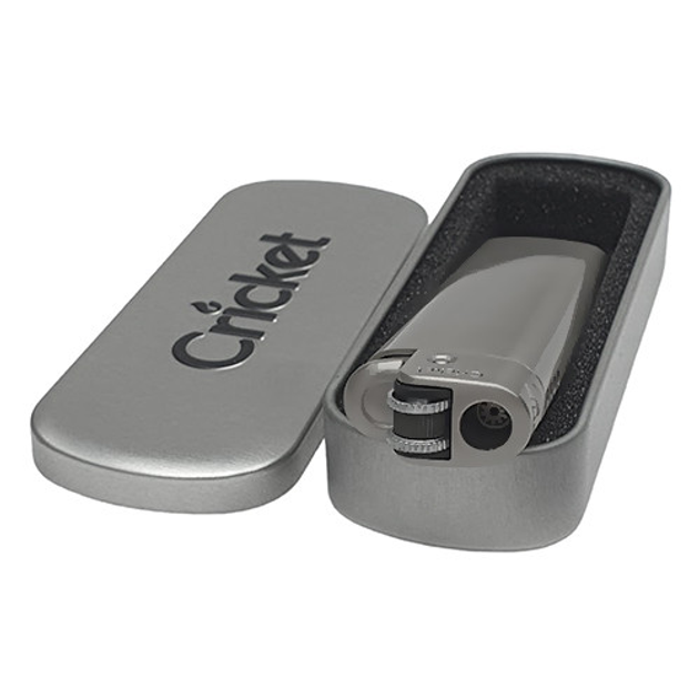 Крикет Турбо Зажигалка Кремниевая Металлическая Cricket Deluxe Chrome ...