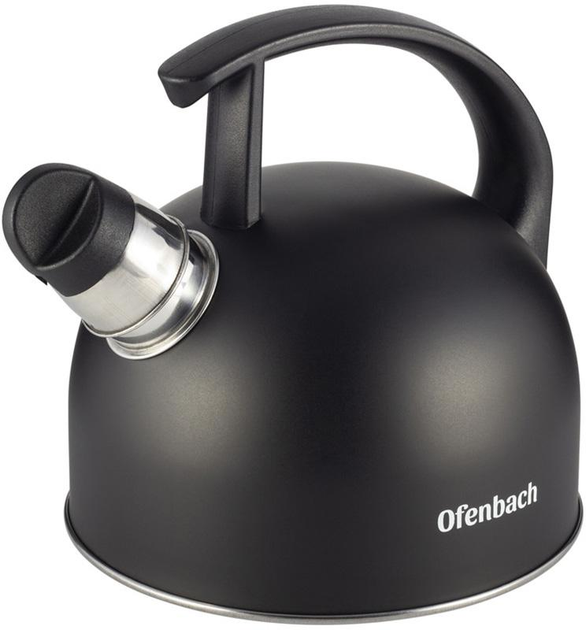 Чайник со свистком, черный матовый Ofenbach 1,5 л Черный 000280006 ...