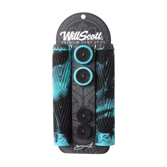 Гріпси для самокату Blunt Hand Grip WILL SCOTT - Black/Turquoise (FRD ...
