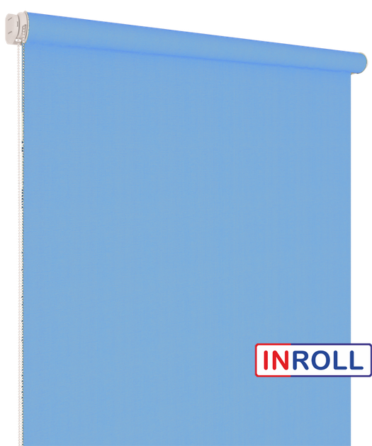 Ролета тканевая INROLL Есо-Mini Plus 105х185 см Camila Синий A621 ...